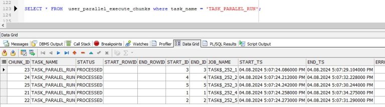 Oracle Parallel Execution of Procedures – İLTERİŞ MUTLU